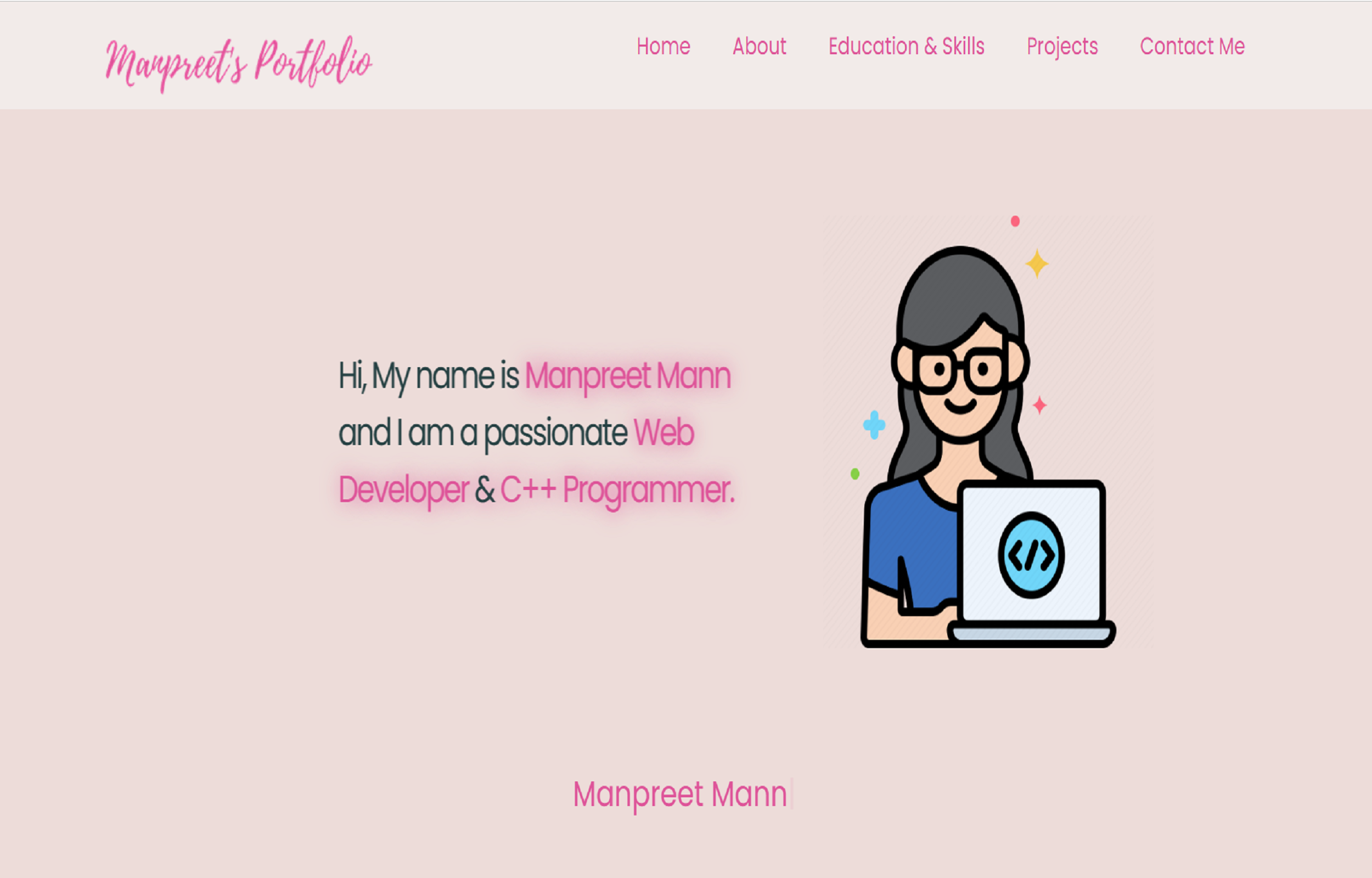 Manpreet-Developer Portfolio